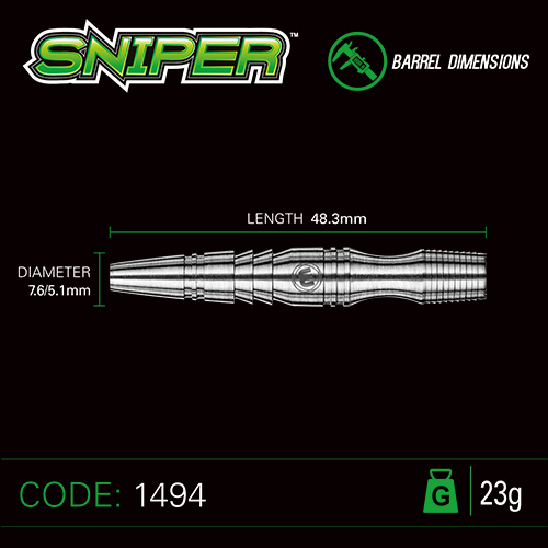 Winmau Sniper 25 gram 90% Tungsten alloy - Egypt Darts Shop